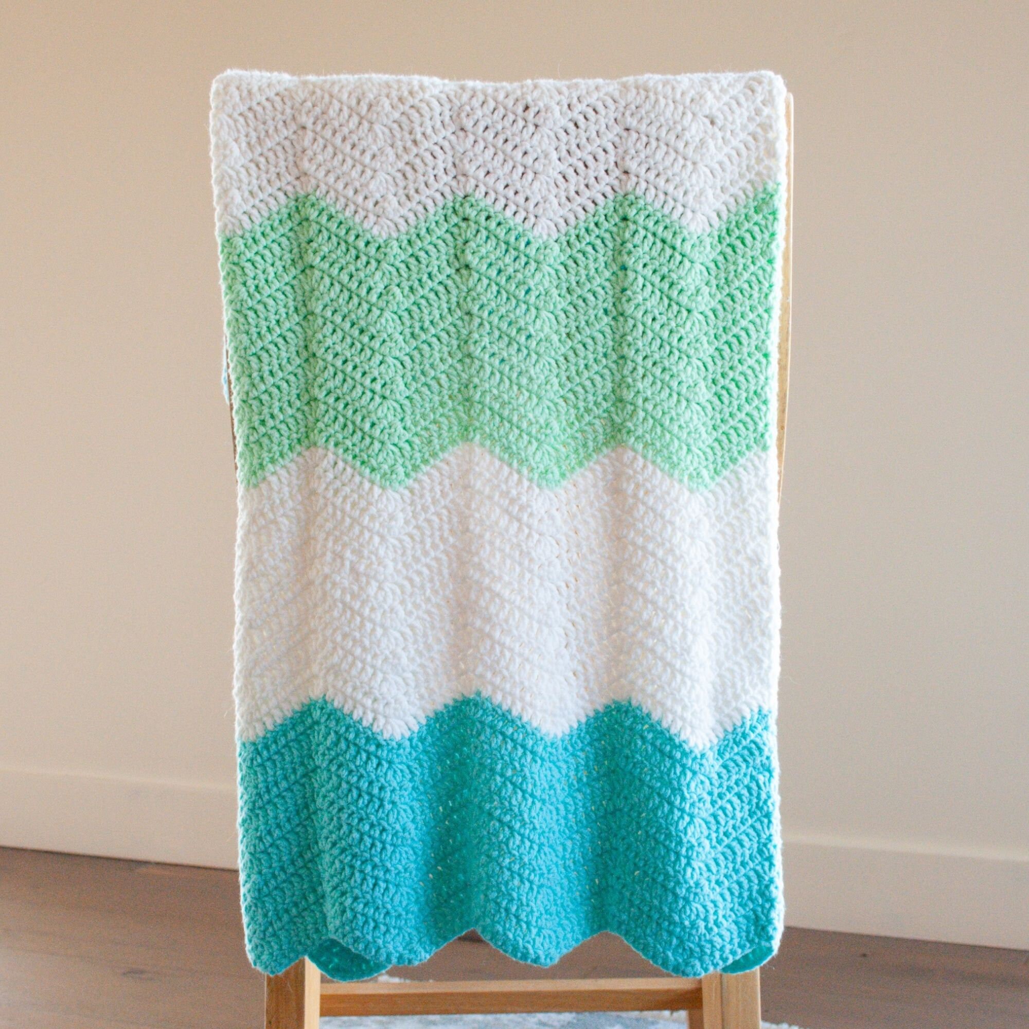 Colorblock Ripple Crochet Baby Blanket Pattern (PDF Pattern) - Etsy