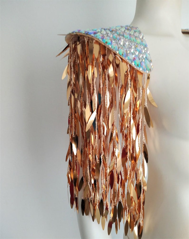 Epaulets Large AB Crystal Laser Cut Sequin Fringes MADE in USA Have ...