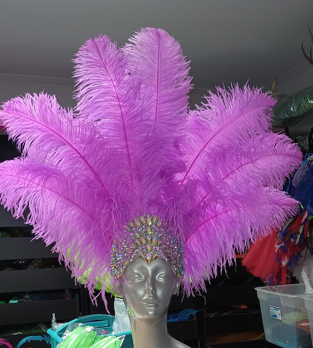 Carnival FEATHERS Open Face Crown to Choose From Feather Headpiece ...