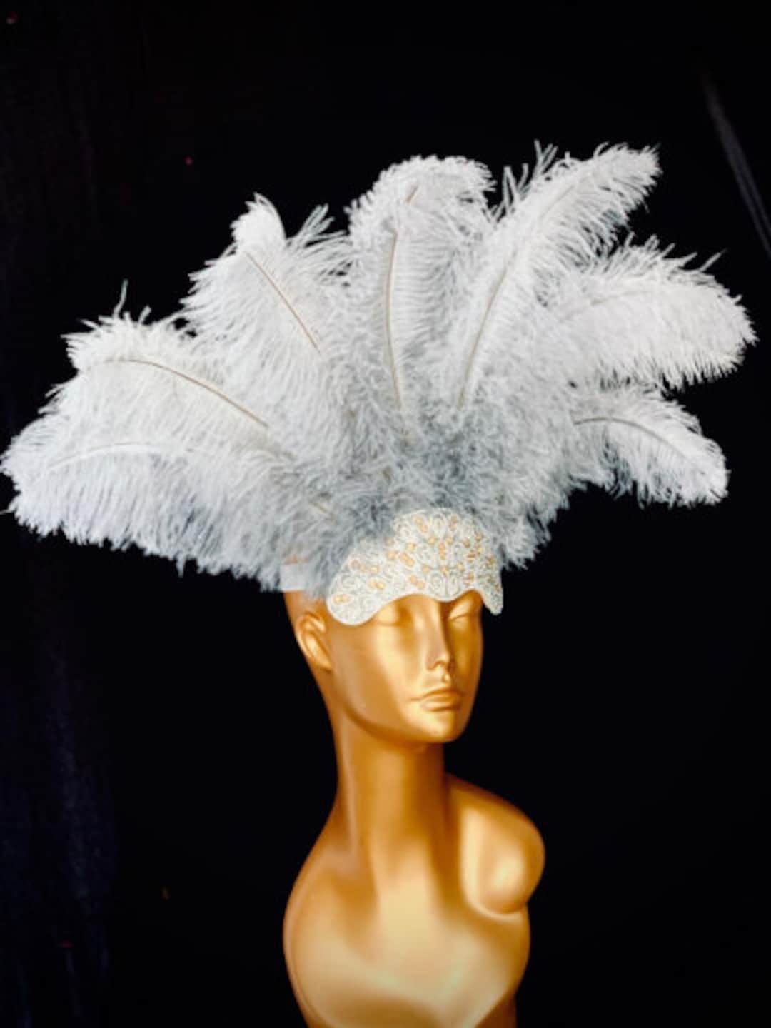 Carnival FEATHERS Carnival Crown Rhinestones Made in USA - Etsy