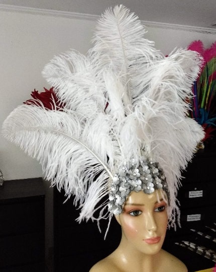 Carnival FEATHERS Open Face Crown to Choose From Feather Headpiece ...