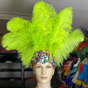 Carnival FEATHERS Open Face Crown to Choose From Feather Headpiece ...