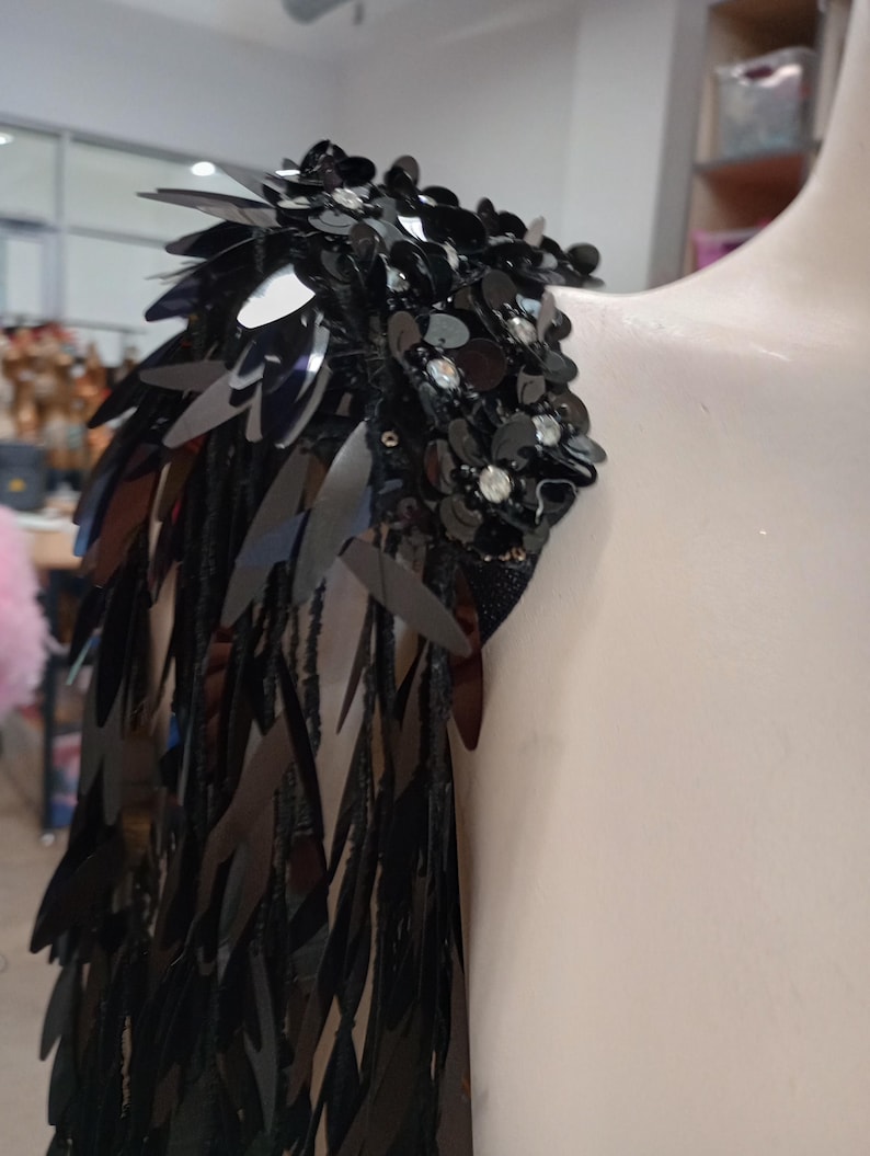 Epaulets Large AB Crystal Laser Cut Sequin Fringes MADE in USA Have ...