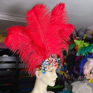 Carnival FEATHERS Open Face Crown to Choose From Feather Headpiece ...
