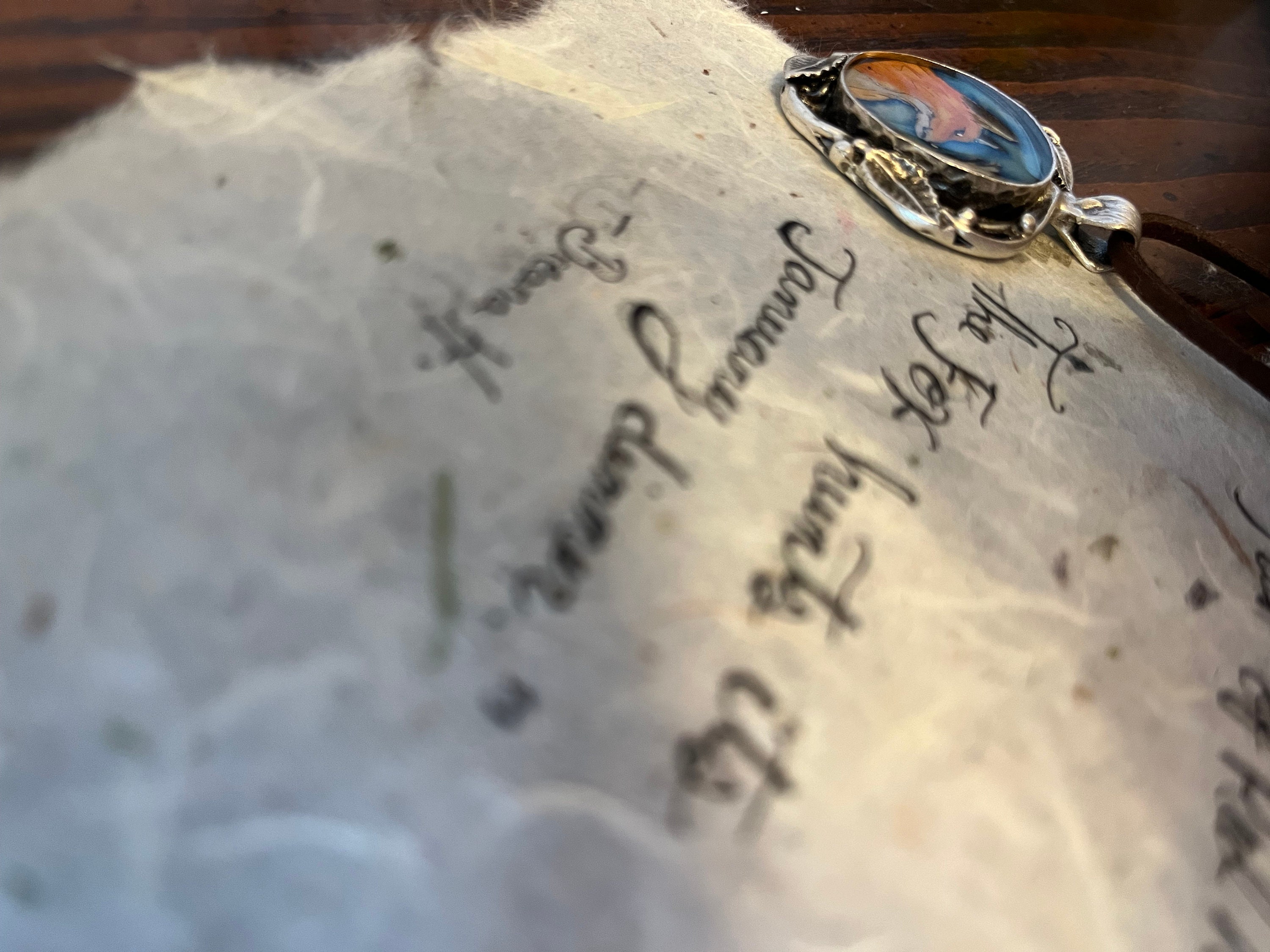 January Fox- Hand Painted, Watercolor Necklace and Poem - Etsy