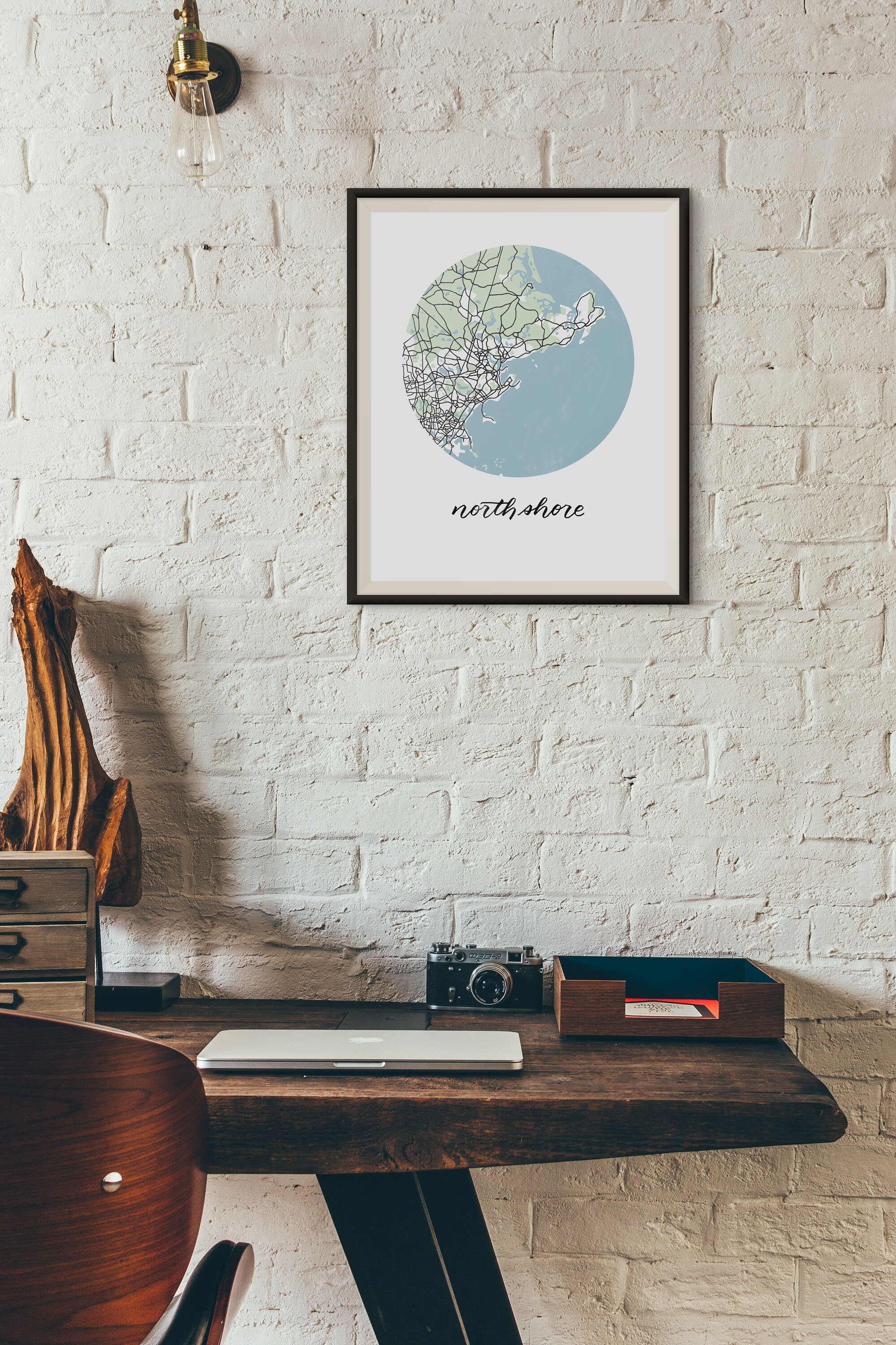 North Shore Map | 8"x10" Illustrated Massachusetts Print - Etsy