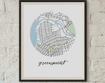 Greenpoint Map - Etsy