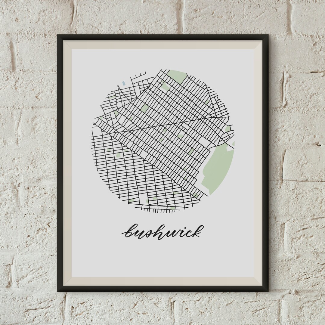 Bushwick Map | 8"x10" Illustrated Brooklyn, NYC Neighborhood Print - Etsy