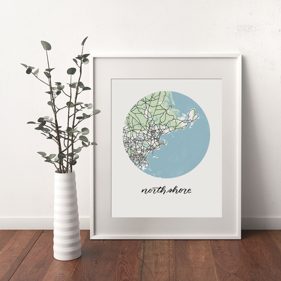 North Shore Map | 8"x10" Illustrated Massachusetts Print - Etsy