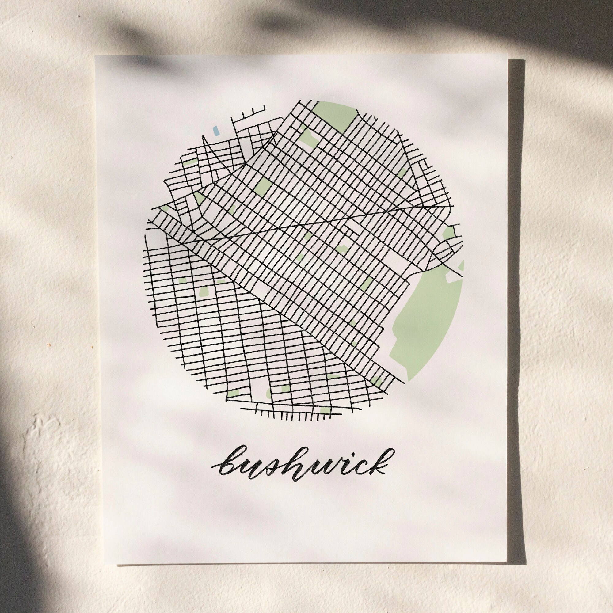 Bushwick Map | 8"x10" Illustrated Brooklyn, NYC Neighborhood Print - Etsy