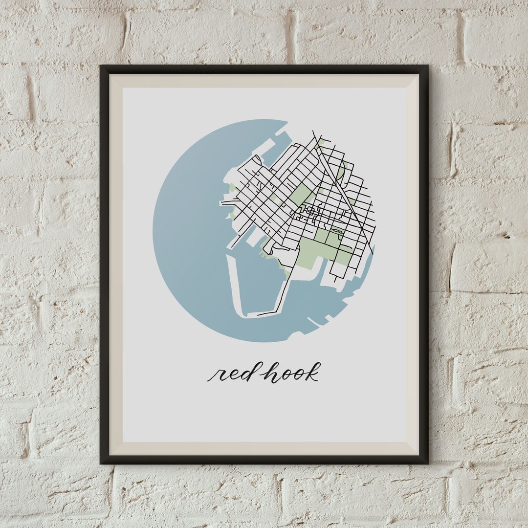 Red Hook Map | Illustrated 8"x10" Brooklyn, NYC Neighborhood Print - Etsy