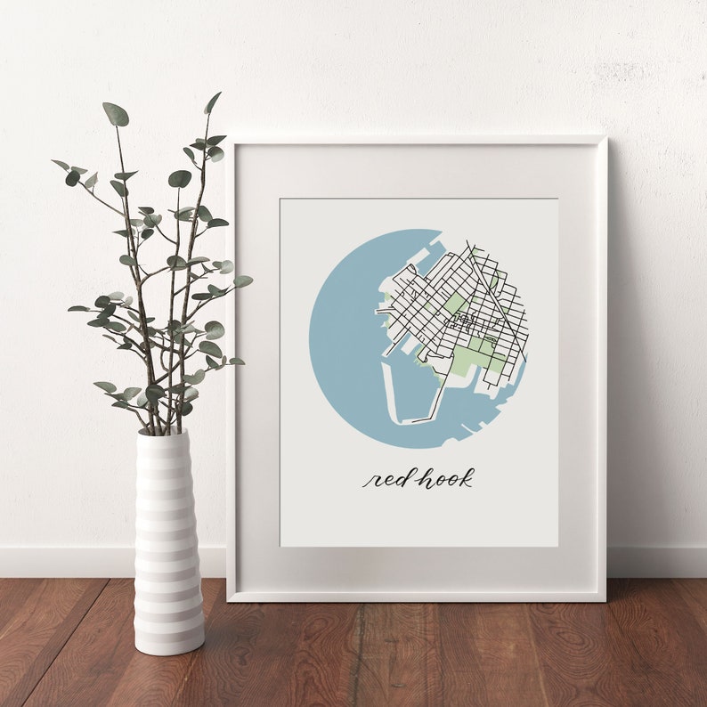 Red Hook Map | Illustrated 8"x10" Brooklyn, NYC Neighborhood Print - Etsy