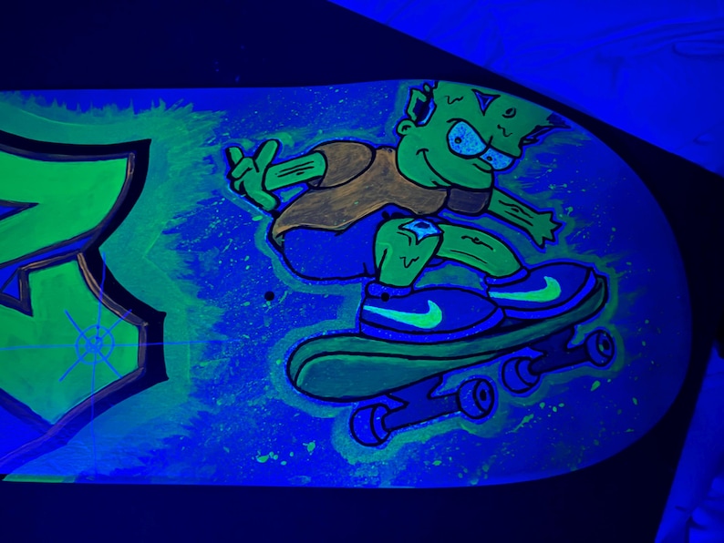 Zombie Bart Skateboard Graffiti Painting - Etsy