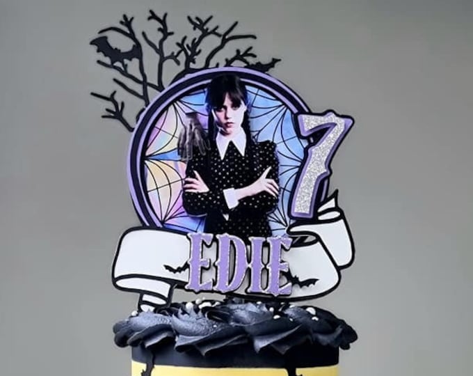 Personalised Wednesday Cake Topper - Etsy UK