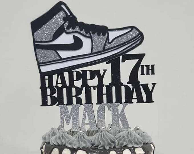 Personalised Trainers Cake Topper - Etsy UK
