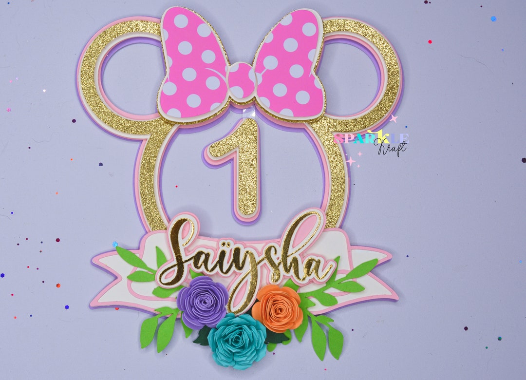Personalised 3D Minnie Shape Cake Topper - Etsy