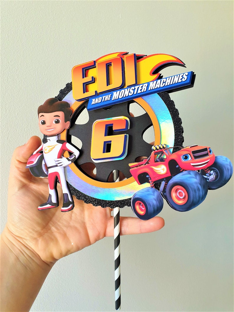 Personalised 3D Blaze and the Monster Machines Cake Topper | Etsy