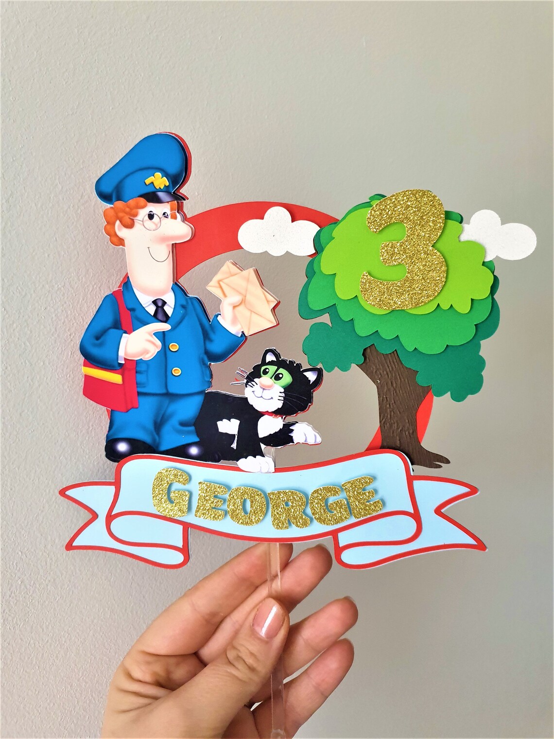 Pat Postman Cake Topper / 3D Personalised Cake Topper/Girl & | Etsy Pat Postman Cake Topper / 3D Personalised Cake Topper/Girl & | Etsy