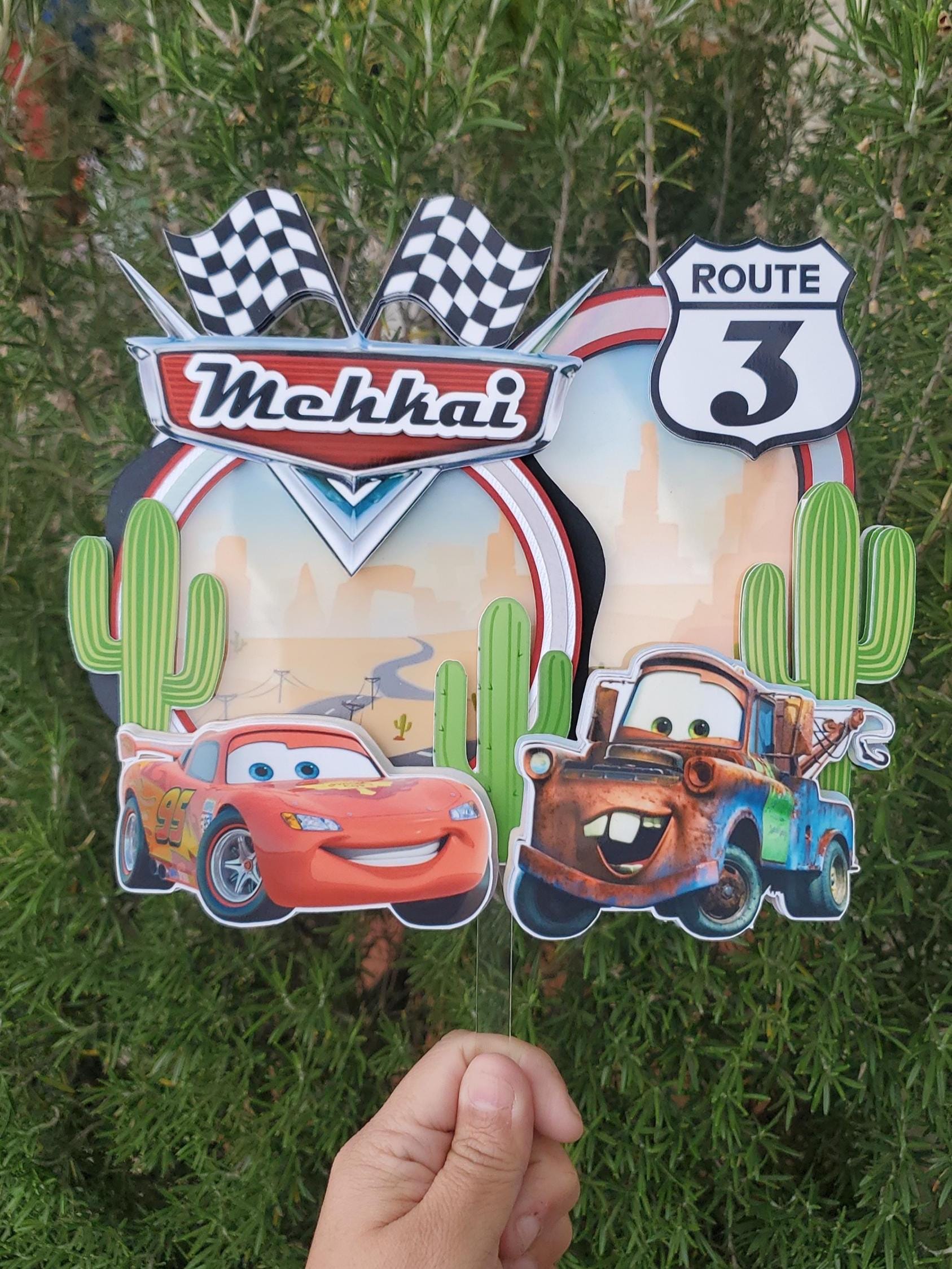 Cars Lighting Mcqueen/mater Cake Topper - Etsy