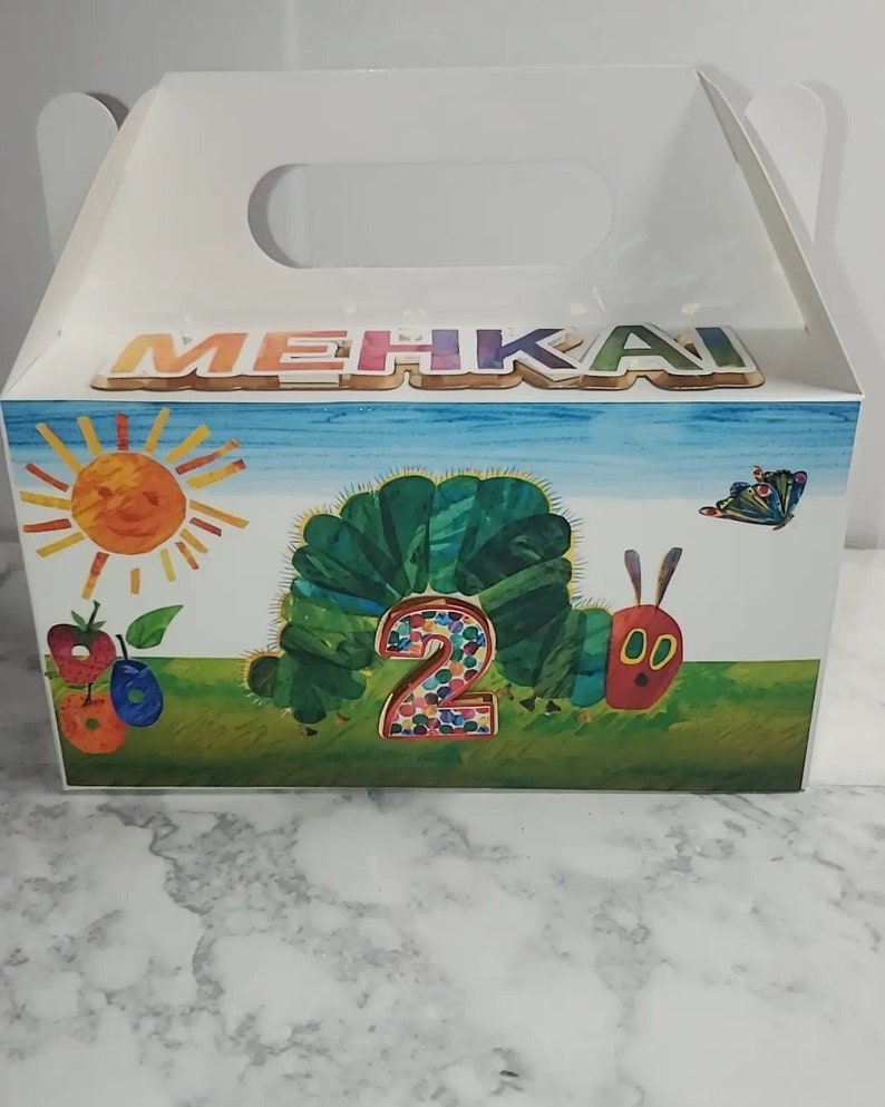 The Hungry Caterpillar Gabble/treat Box Party Favor - Etsy