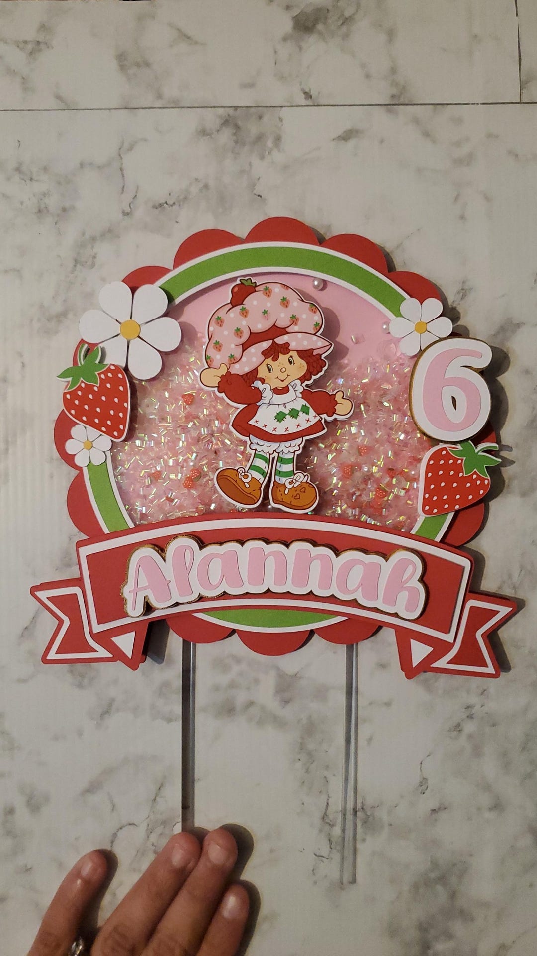 Strawberry Shortcake Cake Topper/ Shaker - Etsy
