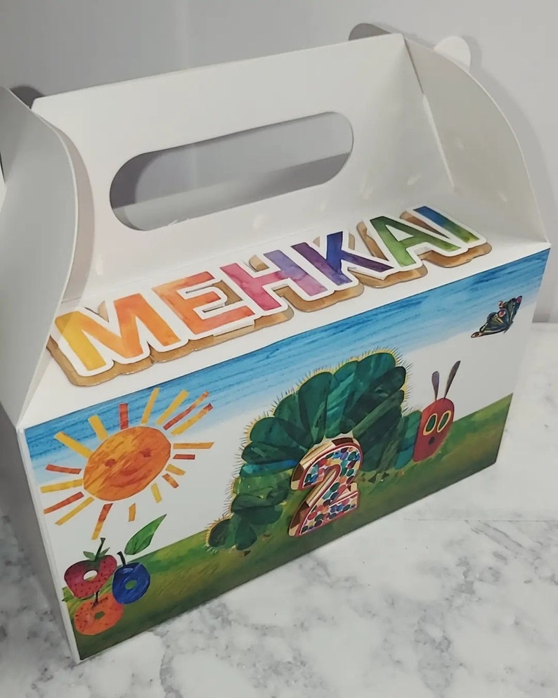 The Hungry Caterpillar Gabble/treat Box Party Favor - Etsy
