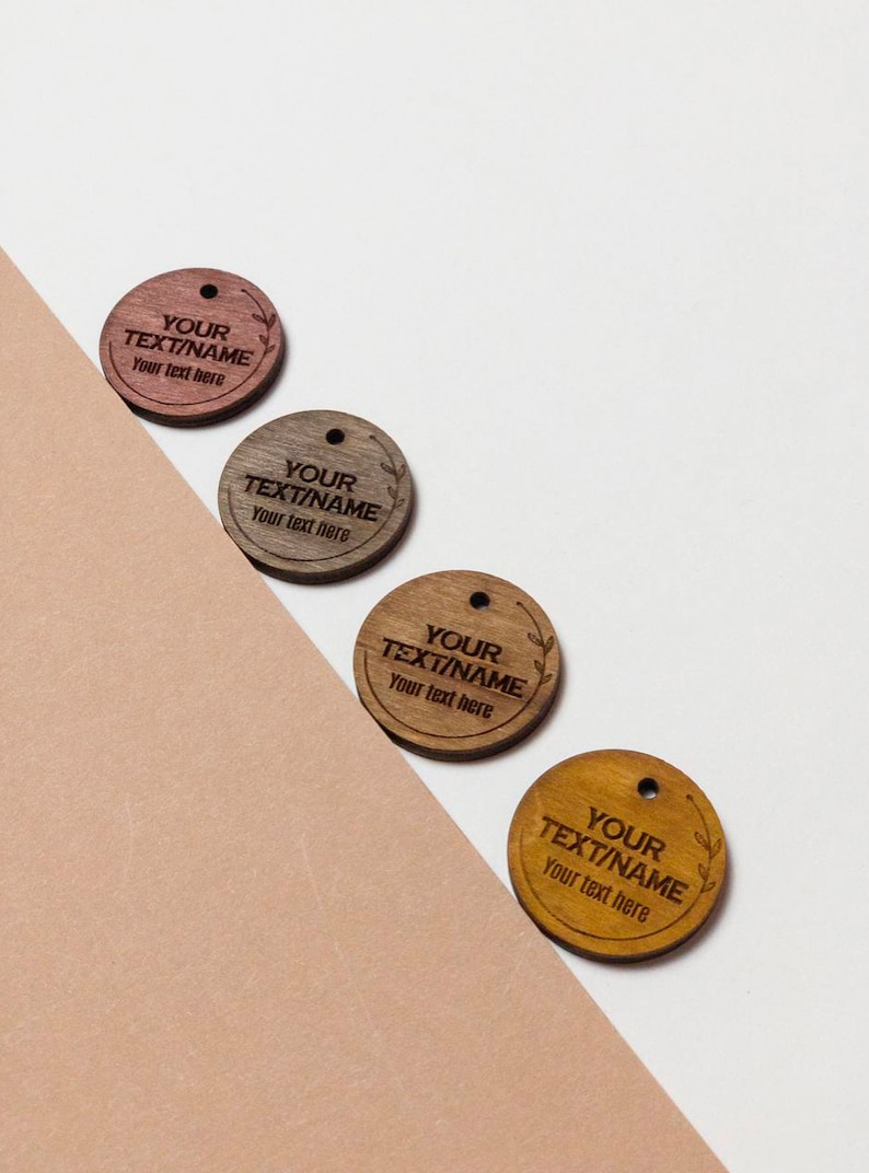 Custom Logo Wooden Tags: Knitting & Handmade Product Labels - Etsy Canada