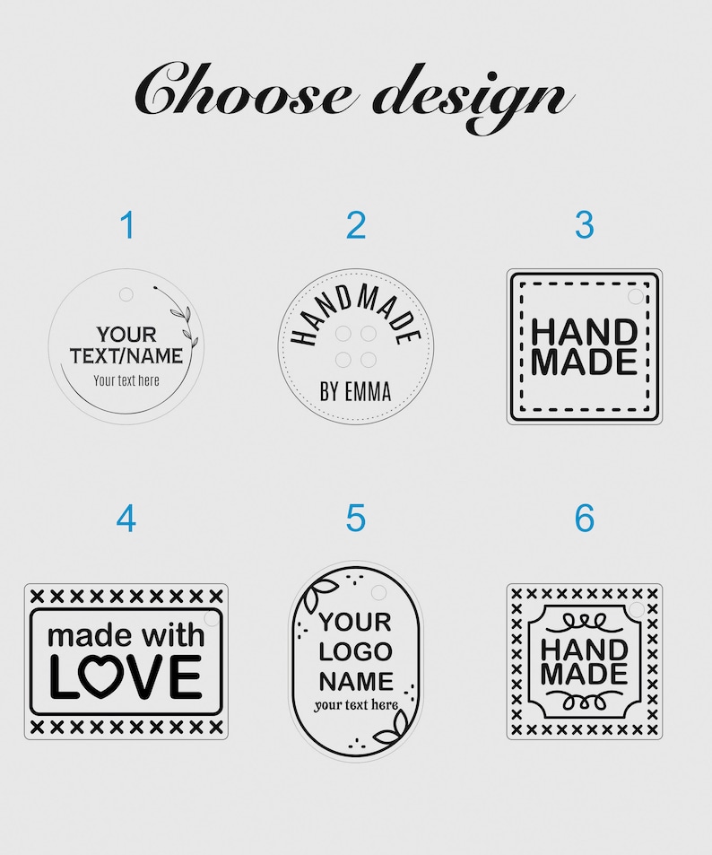 Custom Logo Wooden Tags: Knitting & Handmade Product Labels - Etsy Canada