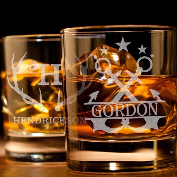 Custom Whiskey Glass Etsy
