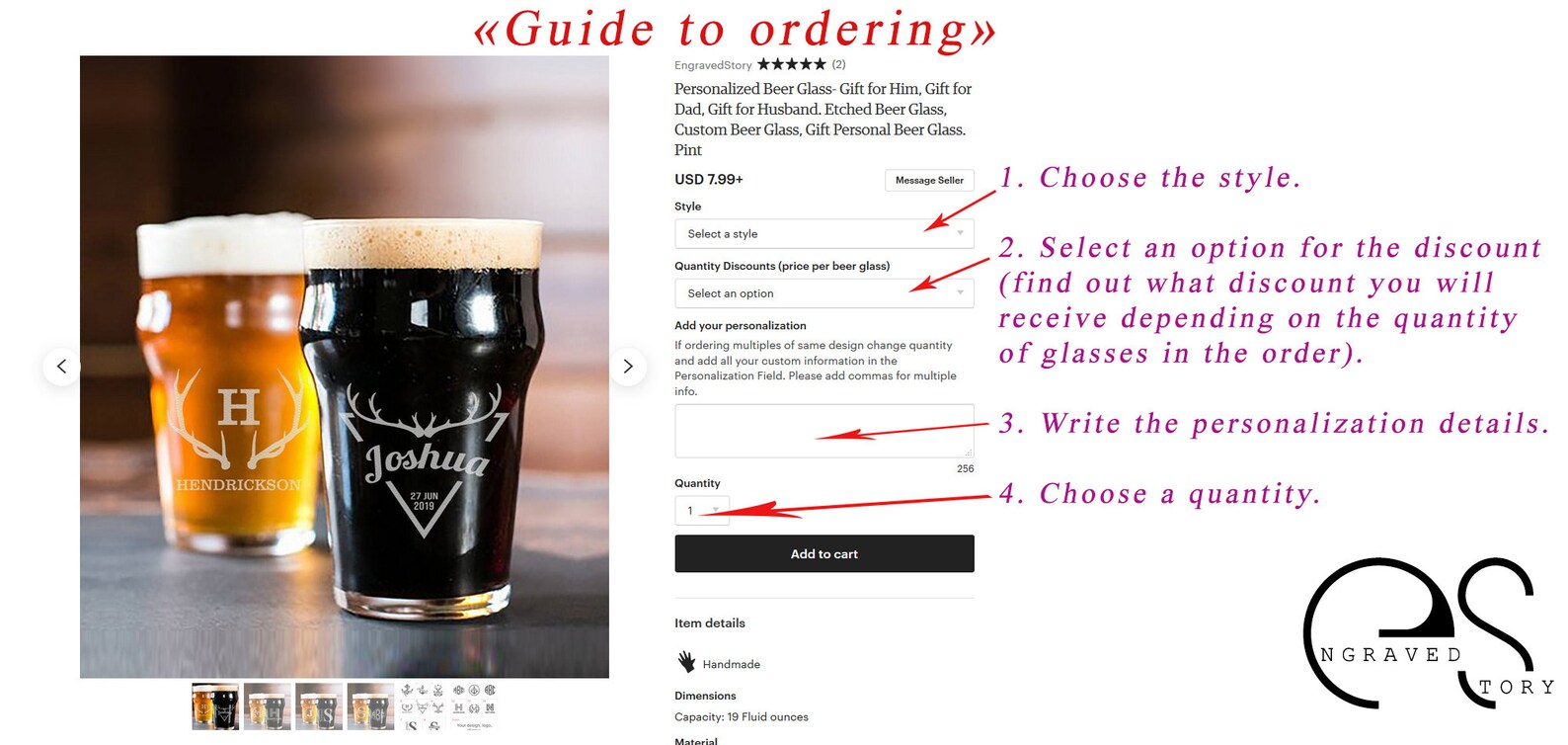 Custom Beer Glasses Personalized Beer Glass Gift for Him - Etsy