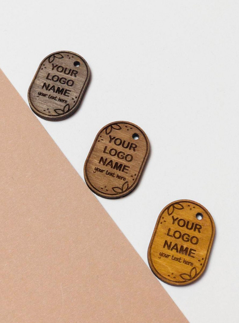 Custom Logo Wooden Tags: Knitting & Handmade Product Labels - Etsy Canada