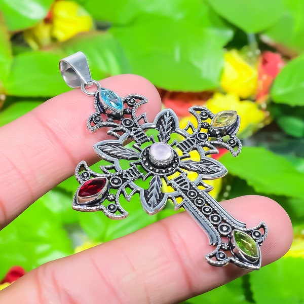 Boho Cross Pendant - Etsy