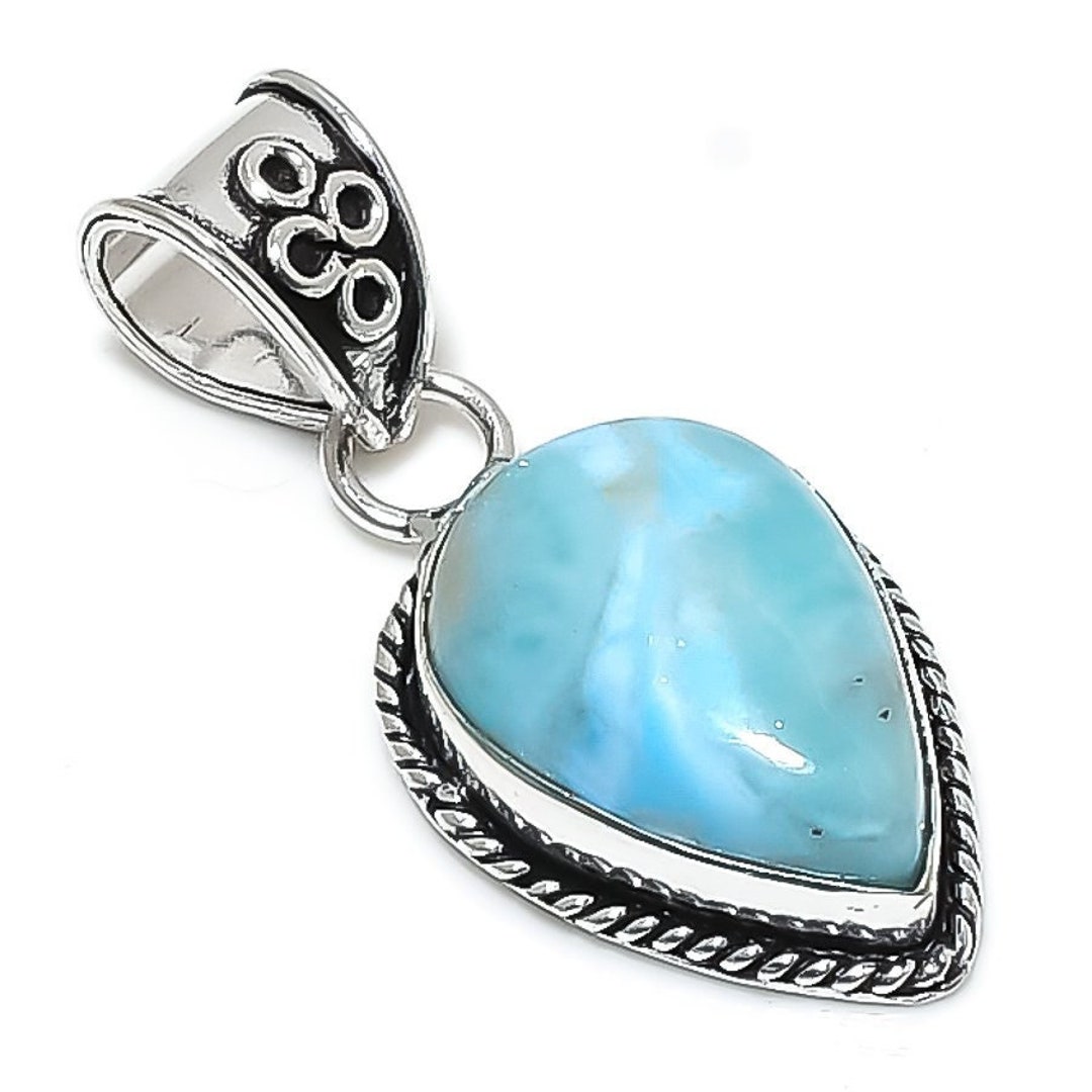 Republic Larimar Pendant Pendant, Natural Larimar Gemstone, Blue ...