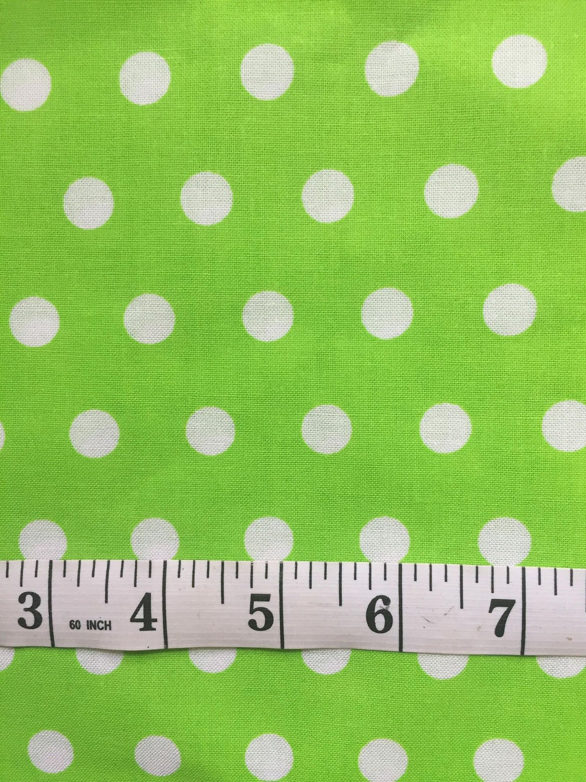 Polka Dot Cotton Fabric Lime Green 100% Cotton Fabric Bright | Etsy