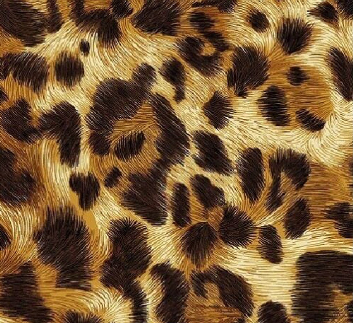 Leopard Print Cotton Fabric 100% Cotton Animal Print Fabric - Etsy