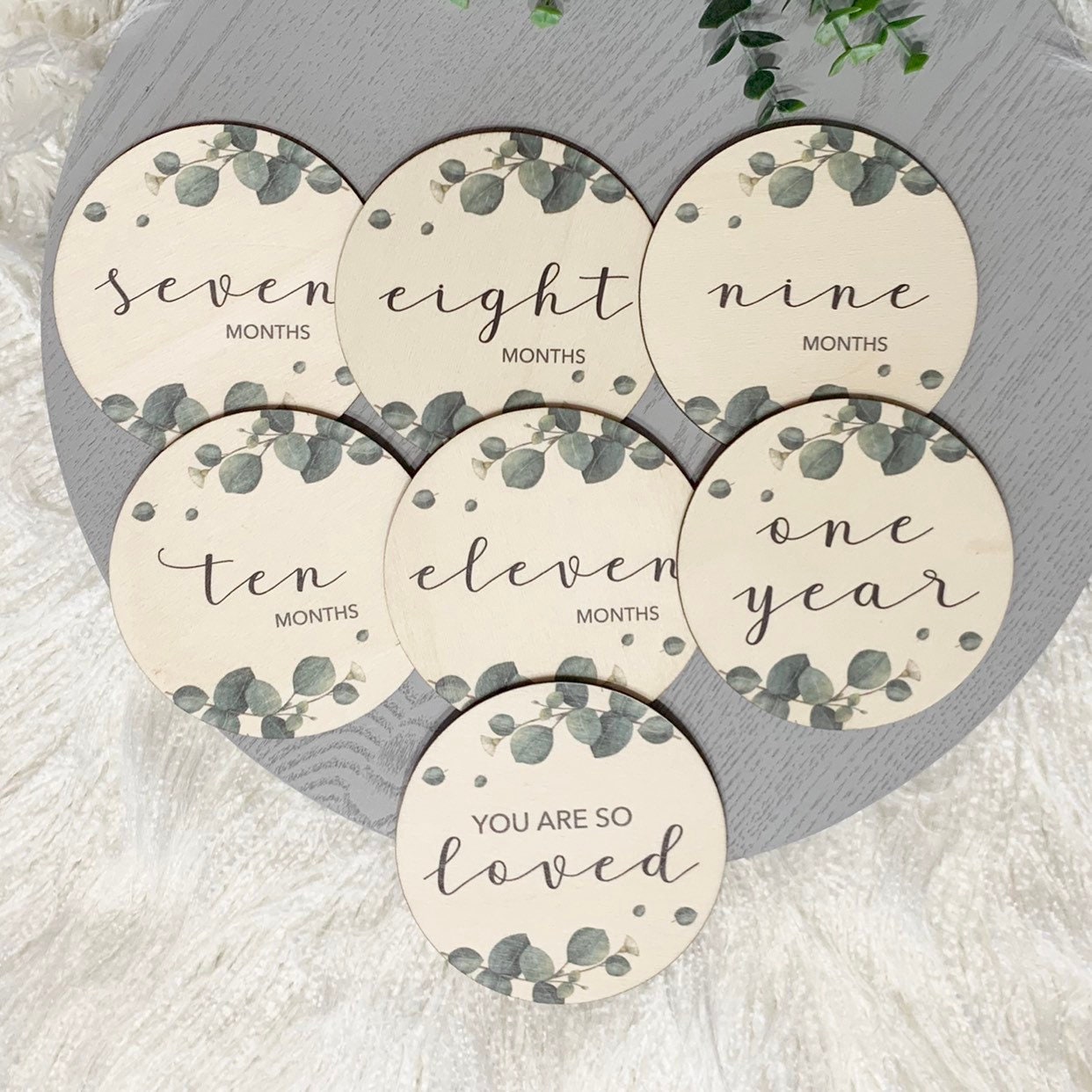 Milestone Cards Wooden Milestone Discs Newborn Milestone Baby | Etsy