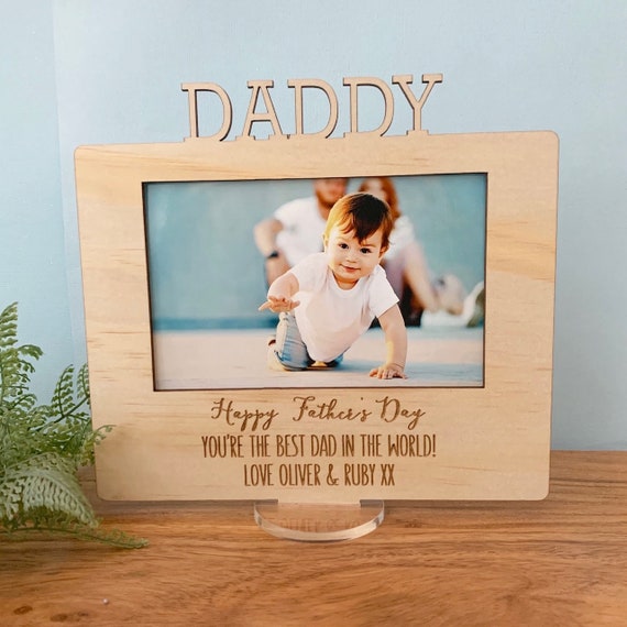 Custom Father's Day Photo Frame Personalised Father's | Etsy