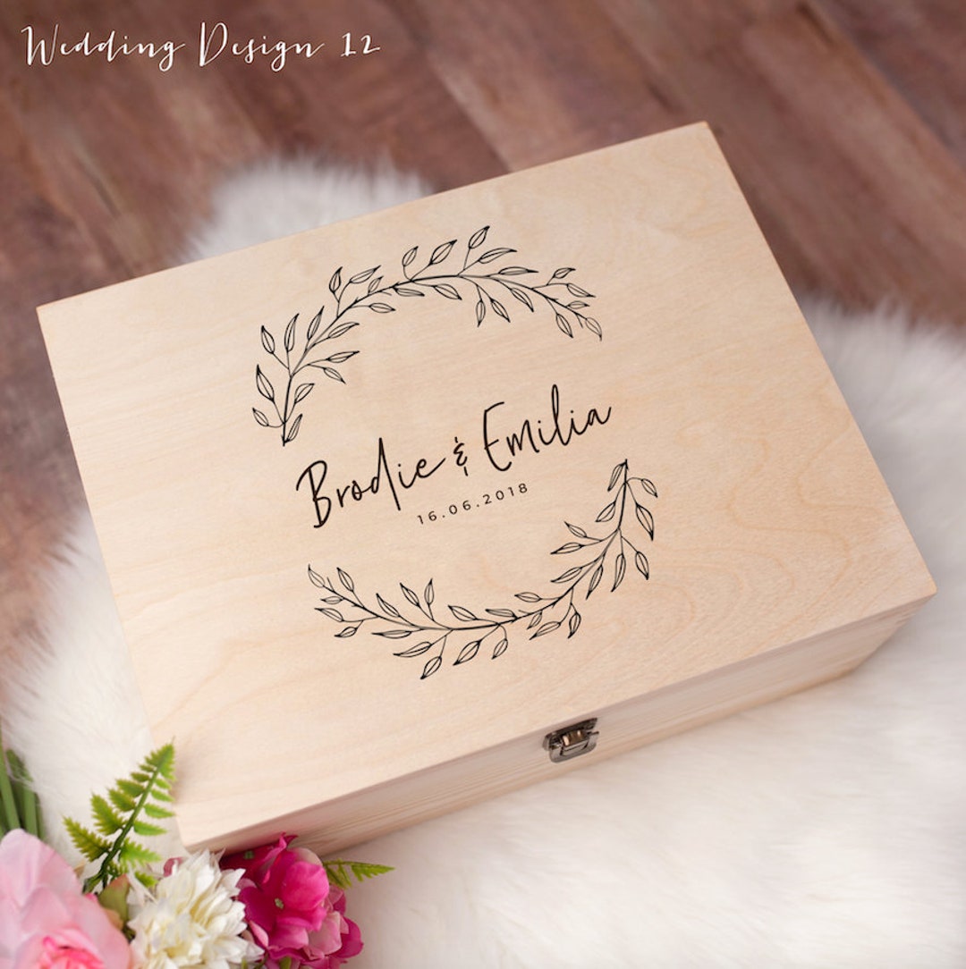 Personalised Wedding Gift Keepsake Box - Personalised Engagement Box ...