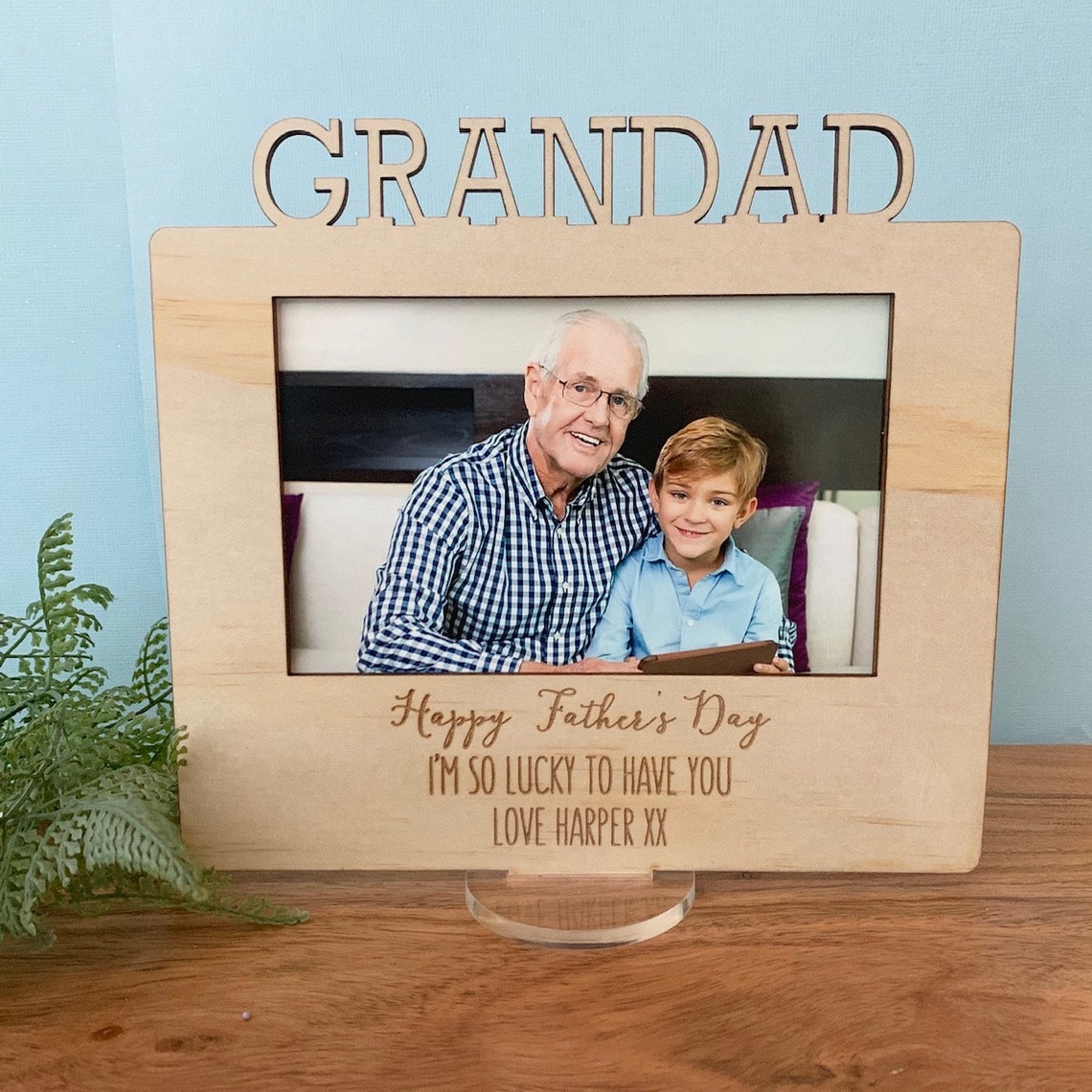 Custom Father's Day Photo Frame Personalised Father's | Etsy