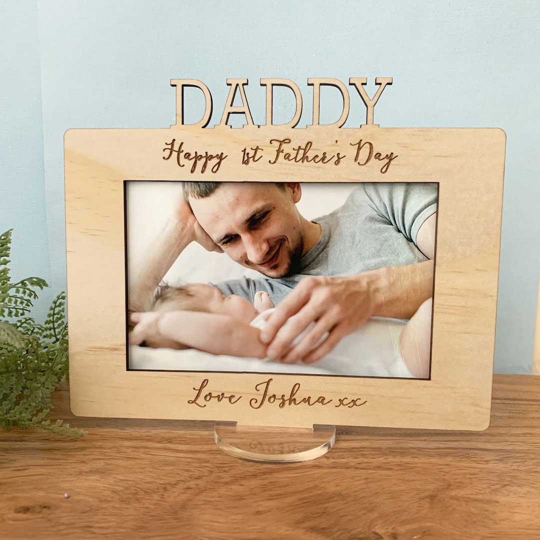 First Father's Day Photo Frame, Personalised Father's Day Gift, Frame ...