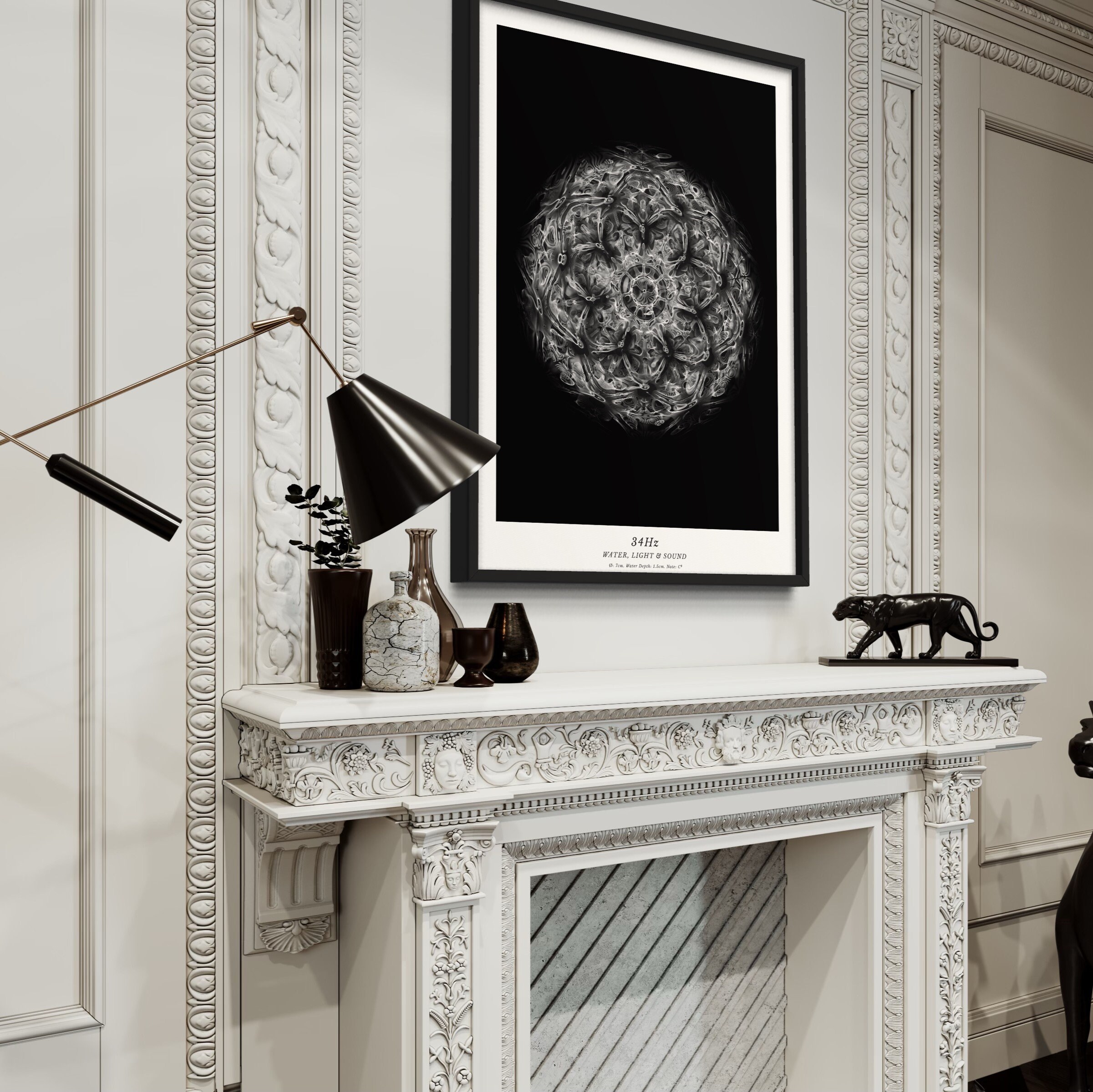 CYMATICS Photography Print - Frequency - 34hz B/W - Etsy