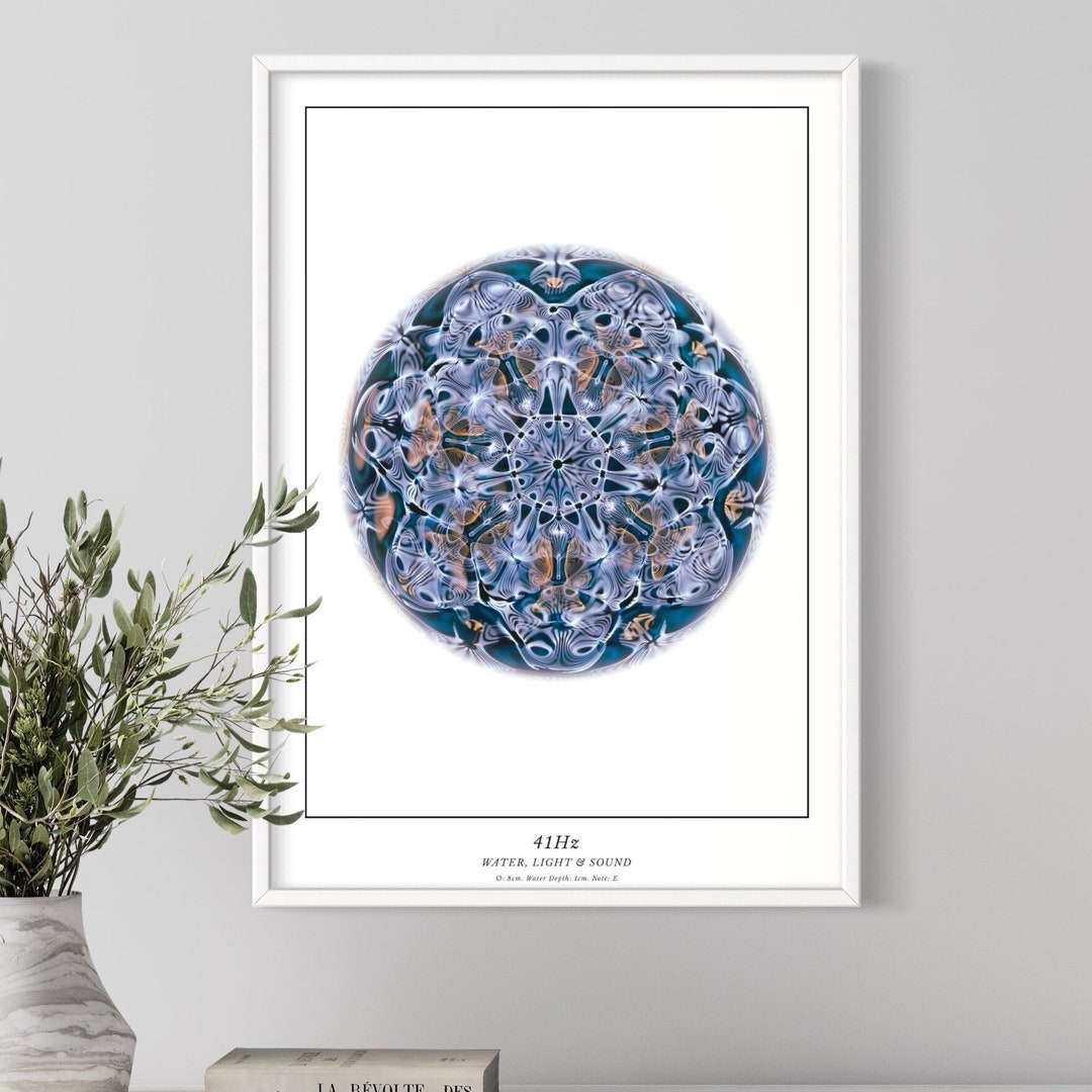 CYMATICS Photography Print - Frequency - 41hz (note E) - White - Etsy