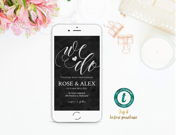 Wedding Iphone Invite Electronic Wedding Invitation for mobile Sms ...