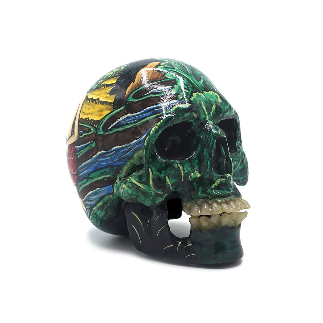 Hand Made Resin Skull, Hand Painted, Skull Art, Skull Homeware, Local ...