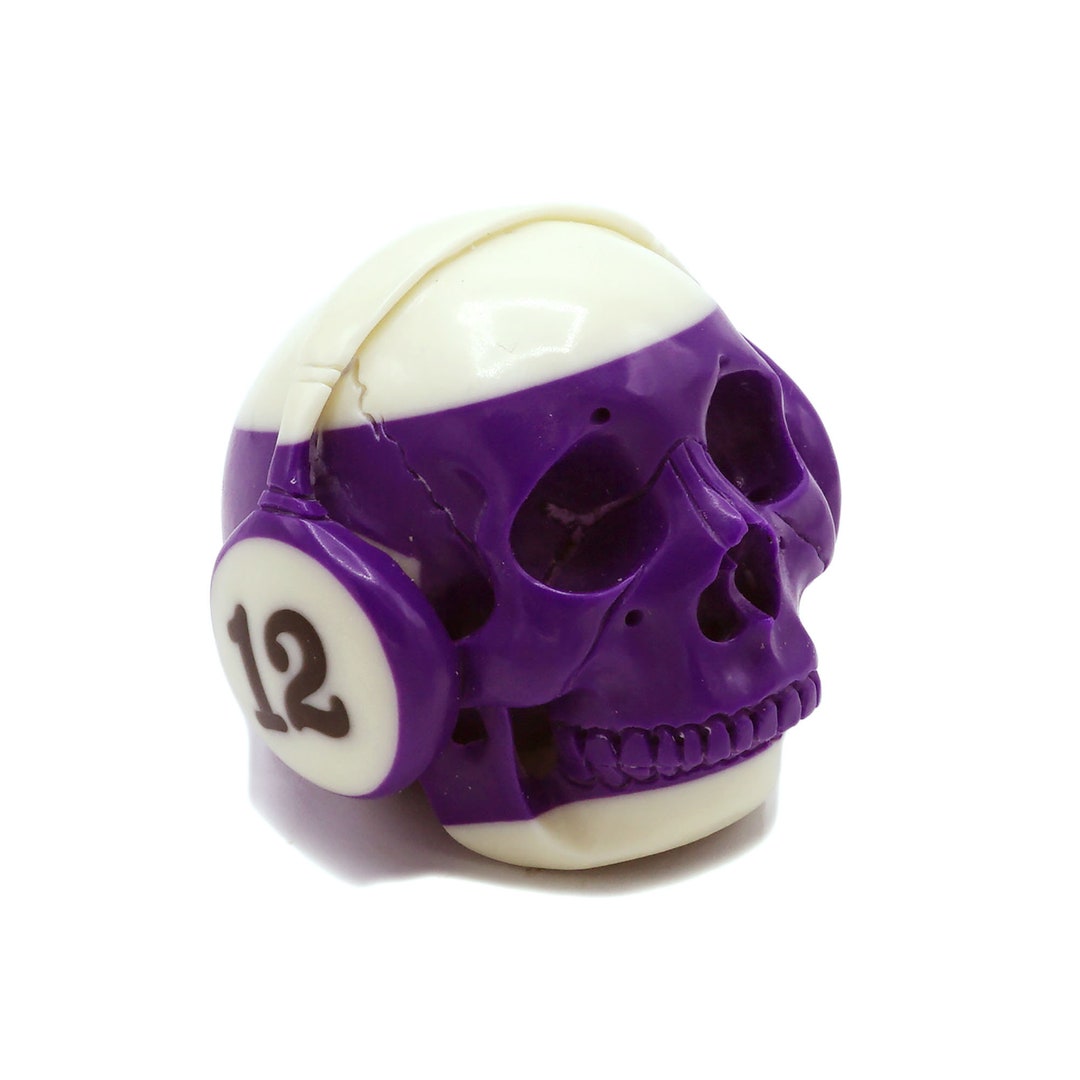 Hand Carved Dj Pool Ball Skull 8 Ball Skeleton Head Billiard - Etsy