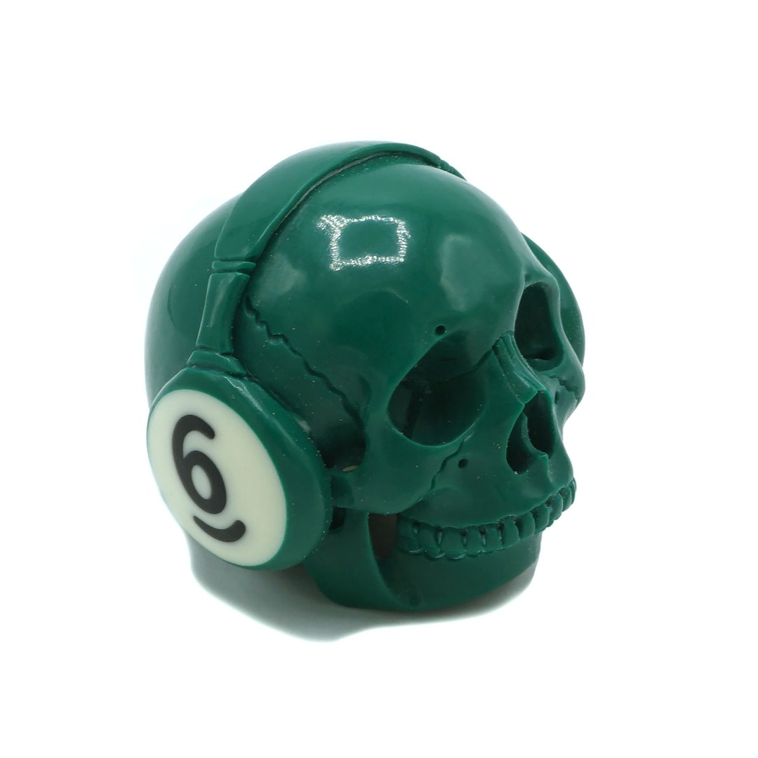 Hand Carved Dj Pool Ball Skull, 8 Ball, Skeleton Head Billiard Ball ...