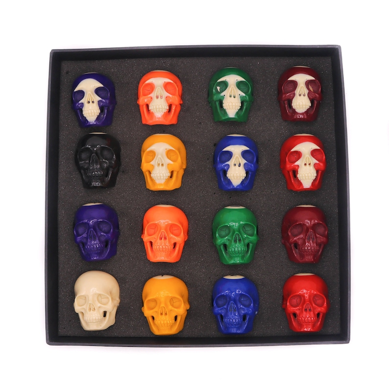 Hand Carved Pool Ball Skull 8 Ball Skeleton Head Billiard - Etsy