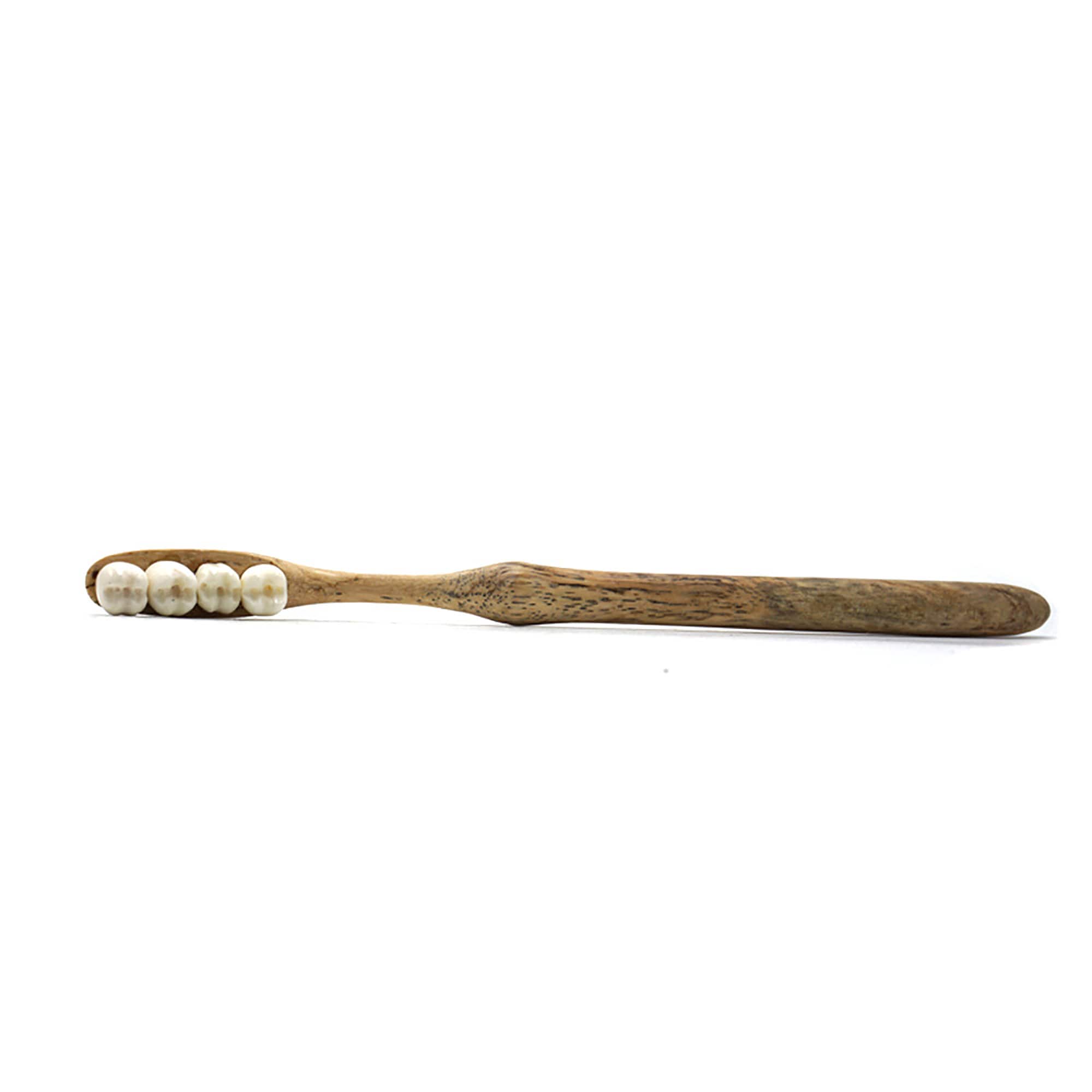 Hand Carved Wood Toothbrush With Bone Teeth, Skull Art, Skull Homeware ...