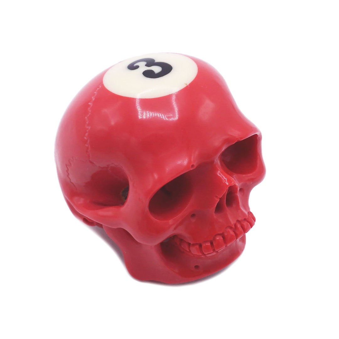 Hand Carved Pool Ball Skull, 8 Ball, Skeleton Head Billiard Ball, Skull ...