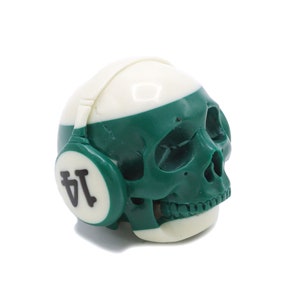 Hand Carved Dj Pool Ball Skull, 8 Ball, Skeleton Head Billiard Ball ...
